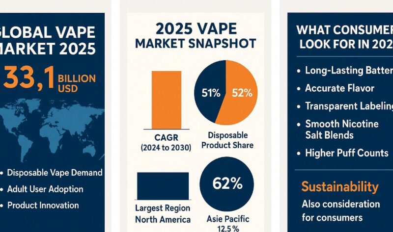 Vape Market Statistics 2025: Key Numbers and Regional Insights - KiwiBox